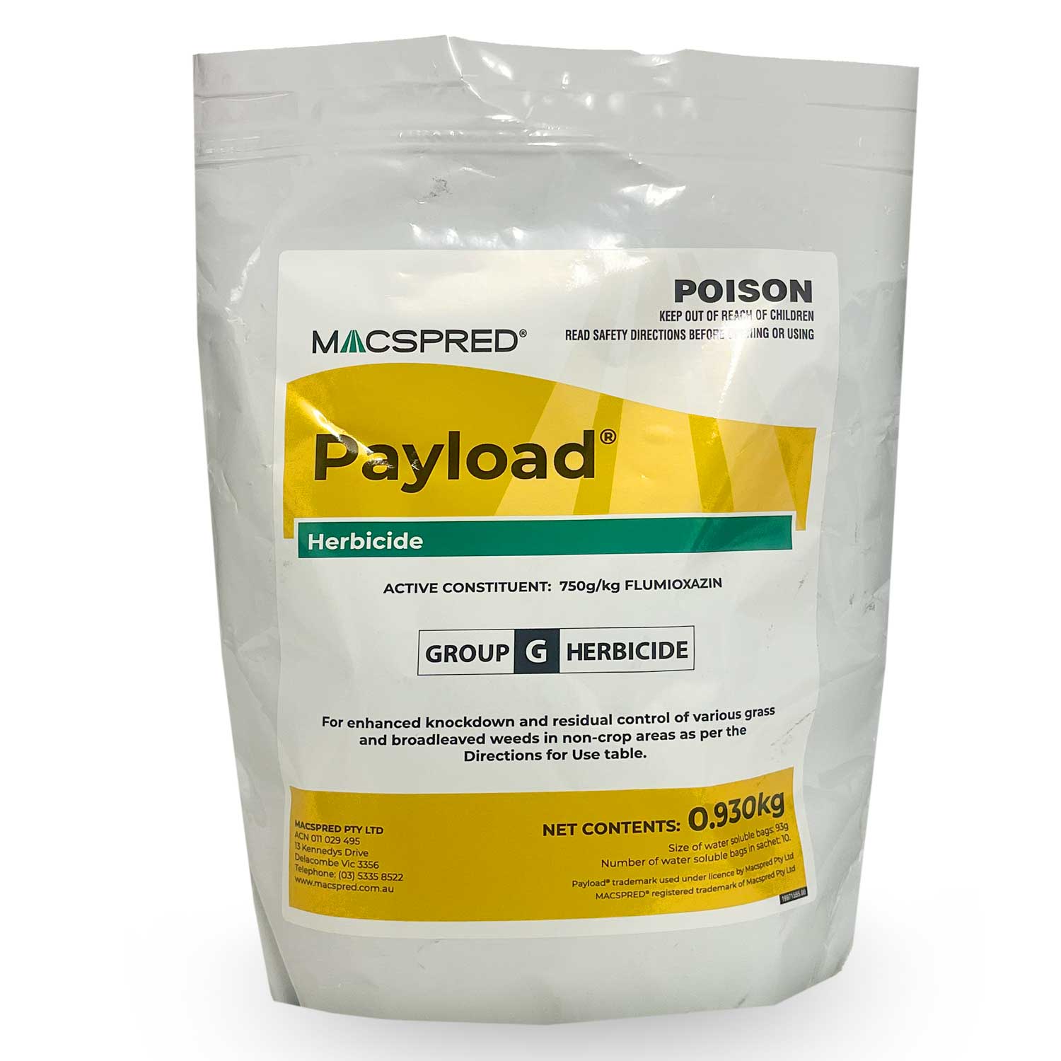 Flumioxazin - Payload Herbicide Macspred